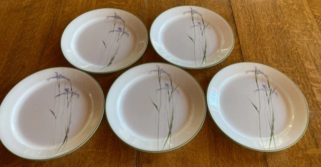 5 CORELLE DINNER Plates, Corning Ware. Shadow Iris Pattern $4.99 - PicClick