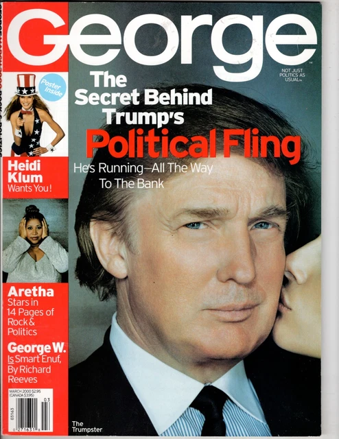 GEORGE REVUE MARCH 2000 Donald Trump Rare Newsstand Edition W/ Affiche ...