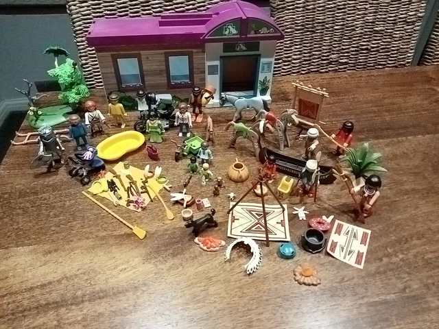 PLAYMOBIL BUNDLE - Native American Indians -Diver- Knight- Figures ...