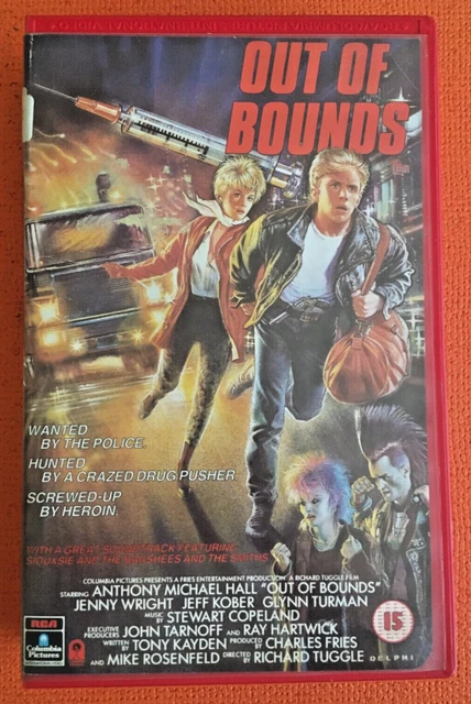 OUT OF BOUNDS 1986 RARE VHS VIDEO ANTHONY MICHAEL HALL SIOUXSIE goth ...
