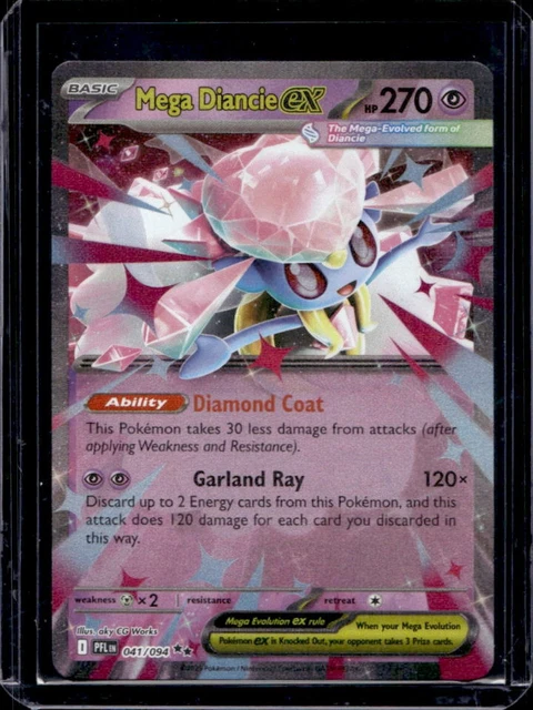 2025 POKEMON PHANTASMAL Flames Mega Diancie ex Double Rare #041/094 £0. ...