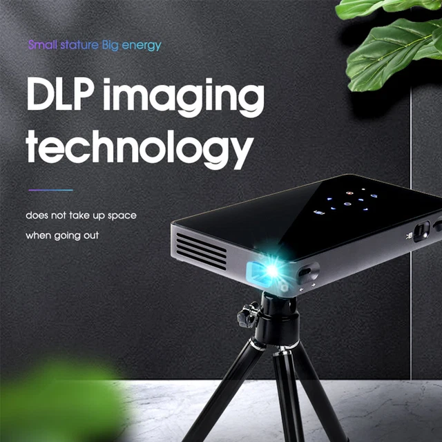 PORTABLE HD 4K DLP Mini Projector Android WiFi Bluetooth 1080P 8G Home ...