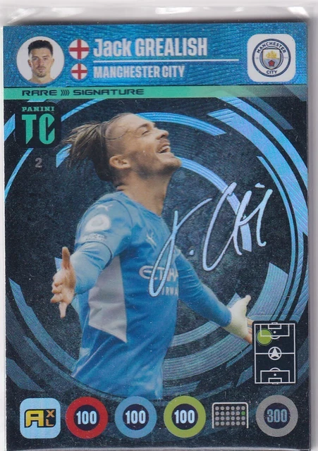 PANINI 2022 TOP Class Carte De Collection N° 2 Jack Grealish Signature ...