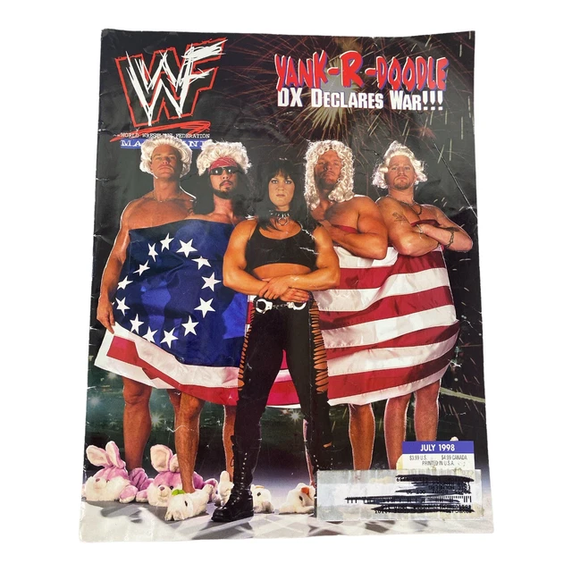WWF MAGAZINE CHYNA Triple H Mick Foley July 1998 Vintage £16.54 ...