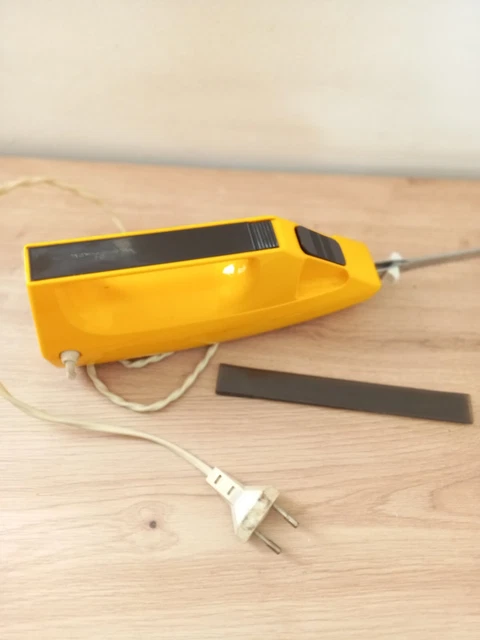 ANCIEN COUTEAU ÉLECTRIQUE Moulinex Jaune Type 382 100w Cuisine Rétro ...
