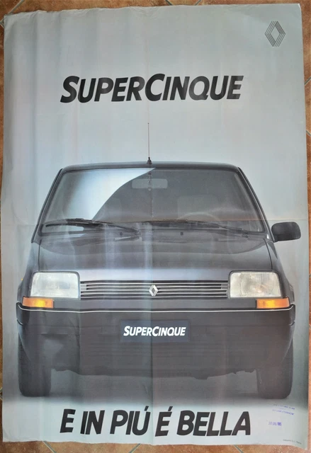 POSTER ADVERTISING ORIGINAL Renault Super 5 And IN More 'And' Beautiful ...