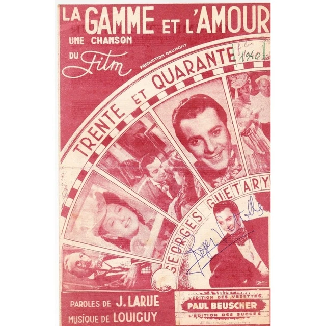 LA GAMME ET L'AMOUR Film 1940 avec Georges GUETARY paroles LARUE ...