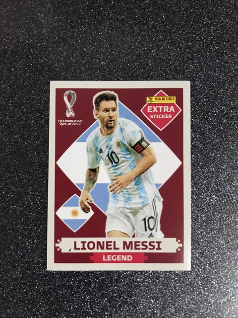 RARE LIONEL MESSI Base Red Legend Extra Sticker Panini Fifa World Cup ...