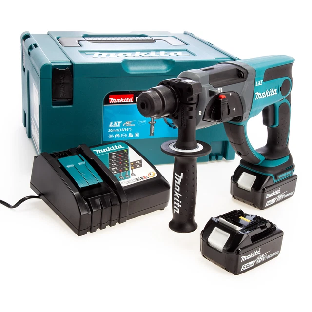 MAKITA DHR202RTJ 18V LXT Martello Perforatore Sds Plus (2 X 5.0Ah ...