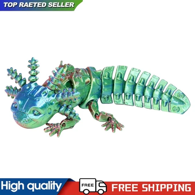 3D PRINTED AXOLOTL Toy Articulated Mechanical Axolotl Figurine Gifts ...