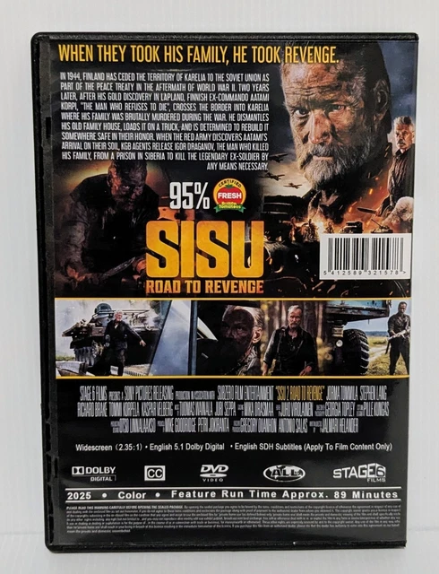 SISU: ROAD TO Revenge (2025 DVD) New Unsealed Region Free Action War ...