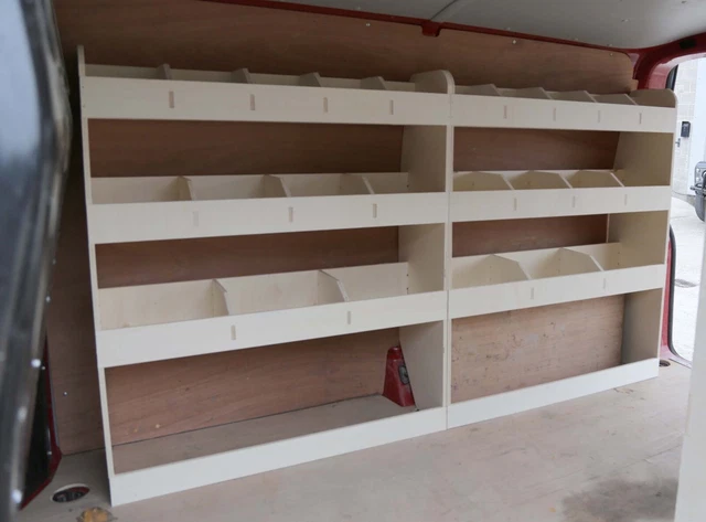 VW TRANSPORTER T5 & T6 SWB Full Driver Side Van Racking Shelving Tool ...