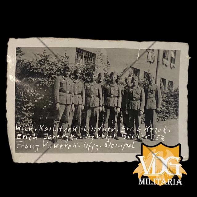 WW2 WWII GERMAN Named Group of Heer Soldiers Snapshot Photo 1937 #E303 ...