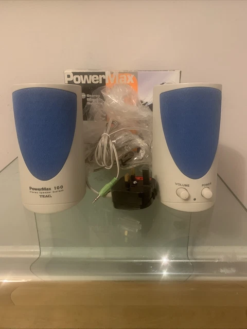 ALTOPARLANTI PC VINTAGE Teac PowerMax 100 per PC 2.0 Retro RARI Nuovi ...