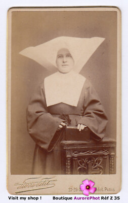 NUN, CORNETTE SISTER In Pose, Nun, Religion, Cdv Small Stone -Z35 £19. ...