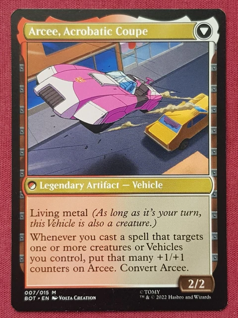 MAGIC THE GATHERING TRANSFORMERS ARCEE SHARPSHOOTER red/white card MTG ...