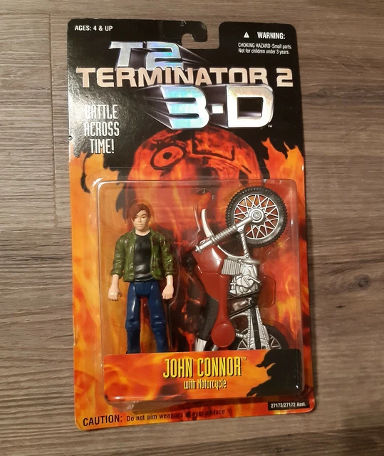 VINTAGE RETRO TERMINATOR 2 Movie John Connor & bike 5" toy Figure RARE ...
