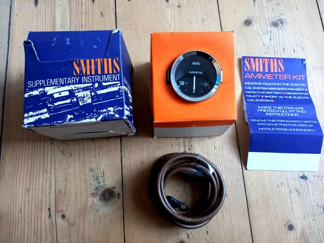 CLASSIC MINI COOPER S Genuine NOS Smiths Amp Gauge Dial Battery 1275GT ...