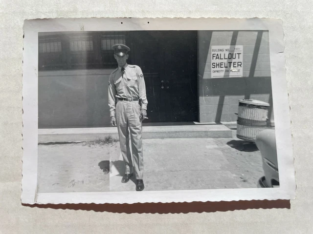 ORIGINAL PHOTOGRAPH OF Soldier by Fallout Shelter Sign £13.25 - PicClick UK