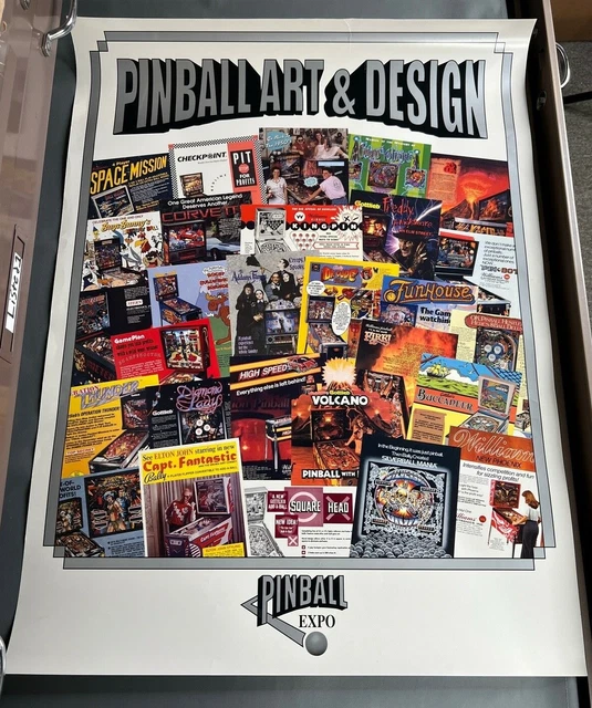 CHICAGO EXPO POSTER Williams Pinball Machine Art Artwork 23 x 31 x $60. ...