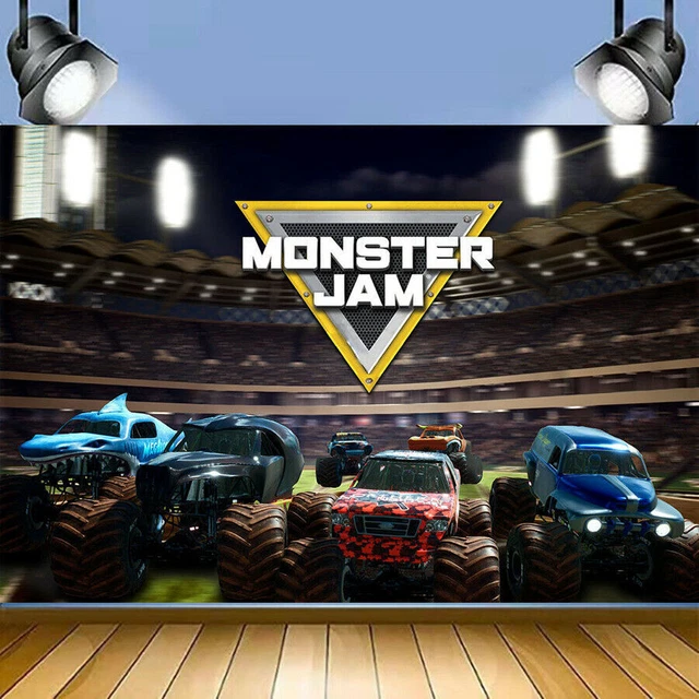 MONSTER JAM KIDS Birthday Backdrop Banner Background Photo Party ...