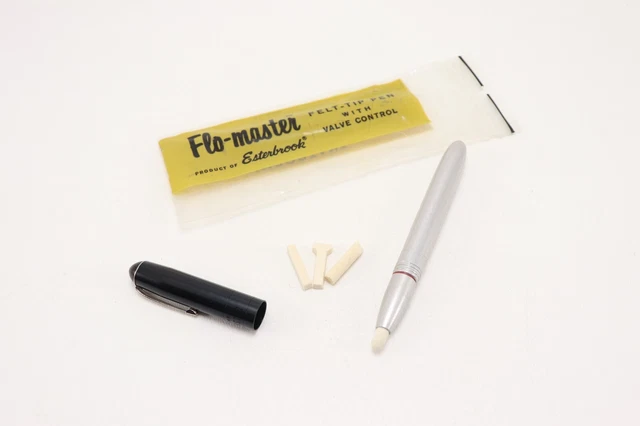 VINTAGE 1950'S ESTERBROOK Flo-Master Felt Tip Pen Marker With Valve ...