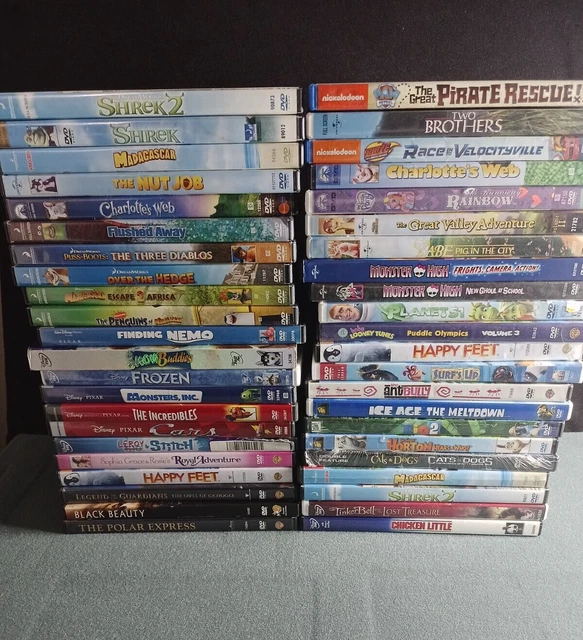 LOT OF 40 Disney, Dreamworks, And Other DVD Family Movies And Shows £42.44 - PicClick UK