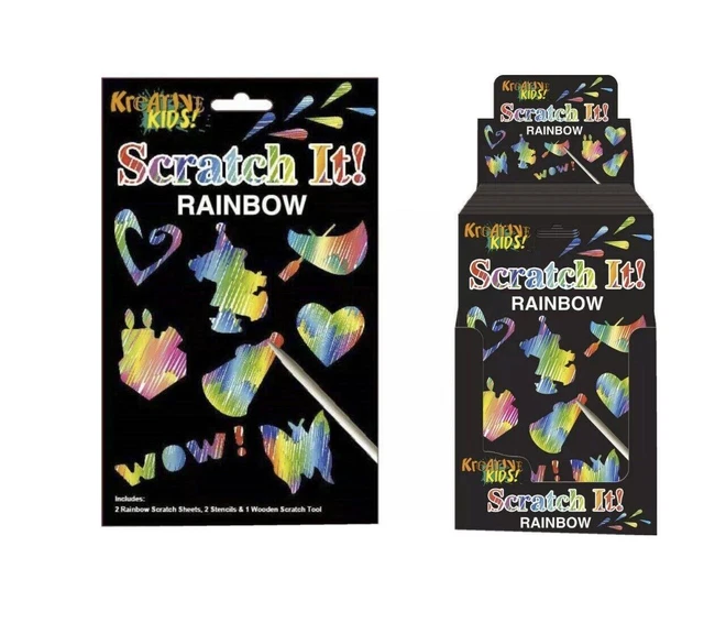 MAGIC RAINBOW SCRATCH Paper Art Kit for Kids Fun Activity Sensory Toys ...