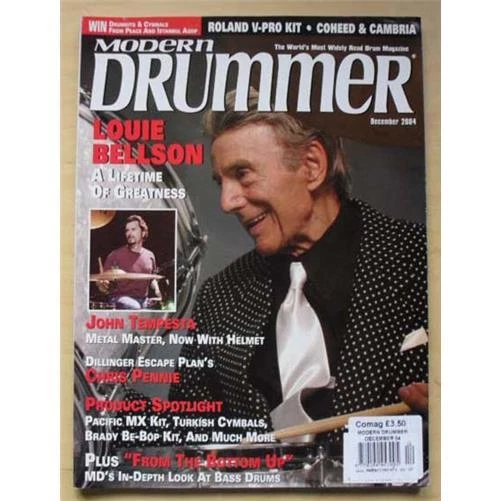 LOUIE BELLSON MODERN Drummer Magazine Dec 2004 Louie Bellson Cover With ...