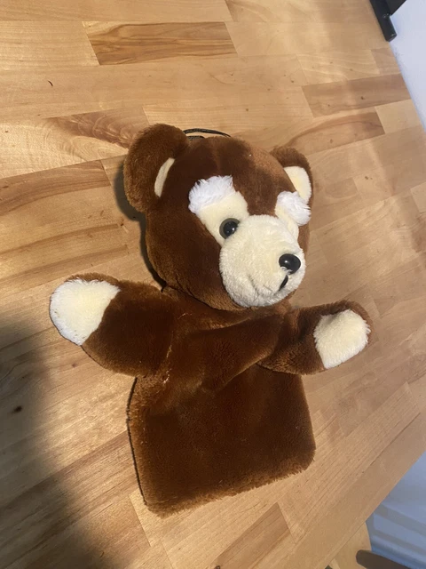 VINTAGE 1988 ETONE Bear HAND PUPPET 10" Plush STUFFED ANIMAL Toy 1988 ...
