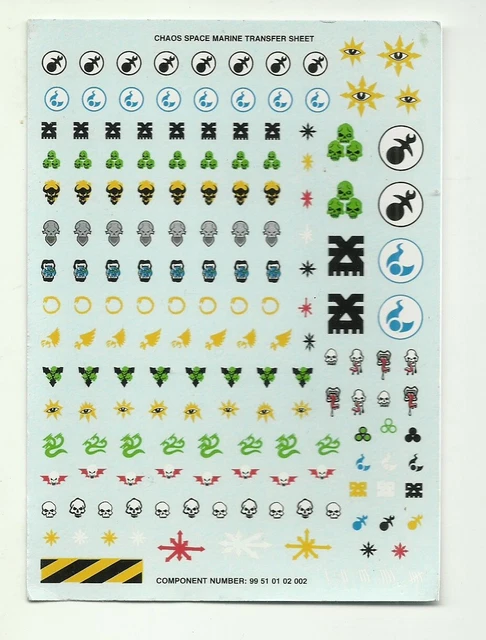 SPACE MARINE TRANSFER Sheet Decals Warhammer 40k Leviathan 99510199014 ...