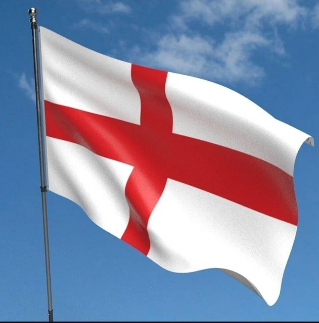 ENGLAND FLAG 5FT X 3FT St George Cross English Eyelets UK SELLER FAST ...