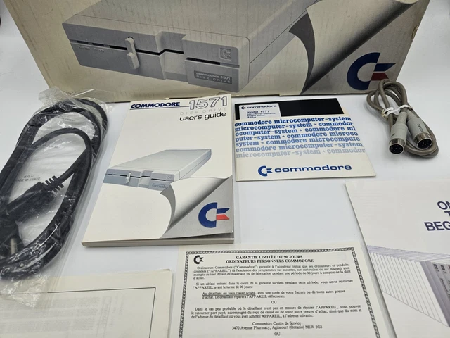 COMMODORE 1571 DISK Drive Complete In Box, Tested! C64, C128. See Pics ...