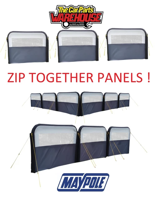 MAYPOLE PANEL AIR Modular Inflatable Windbreak Zip Together Panels ...