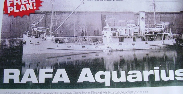 ORIGINAL MODEL BOAT Plan Rafa Aquarius Air Force Auxillary 2013 Free Uk ...