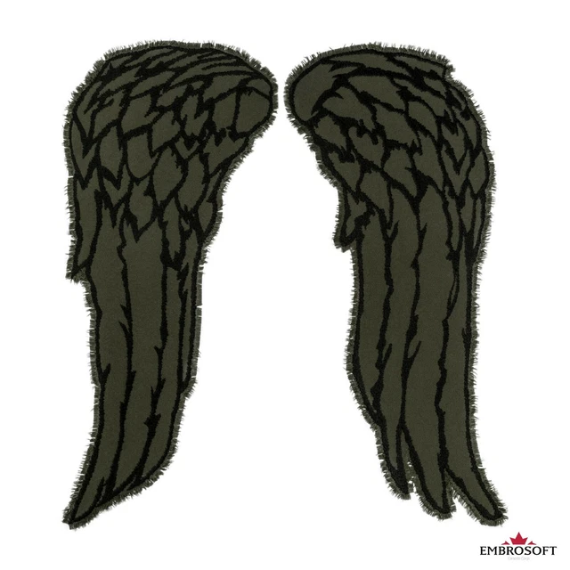 THE WALKING DEAD Daryl Dixon Angel Wings Patch Embroidered Halloween ...