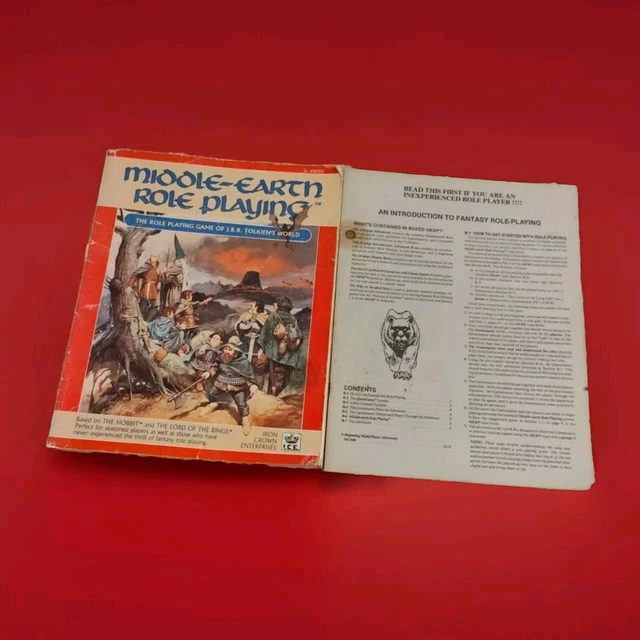 MERP MIDDLE-EARTH ROLE Playing Game Rules Book & Intro Guide Bonus ...