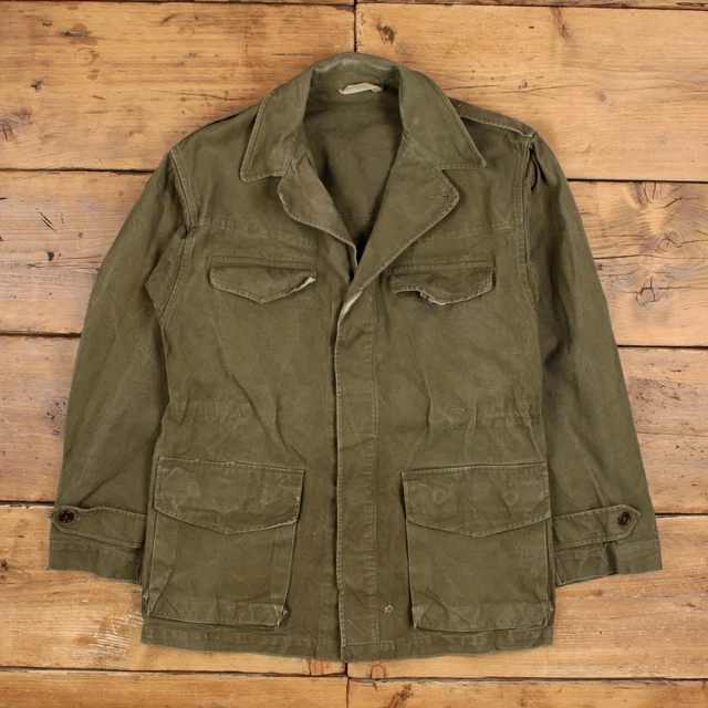 VINTAGE MILITARY JACKET M 50s M47 French Army Green £85.99 - PicClick UK