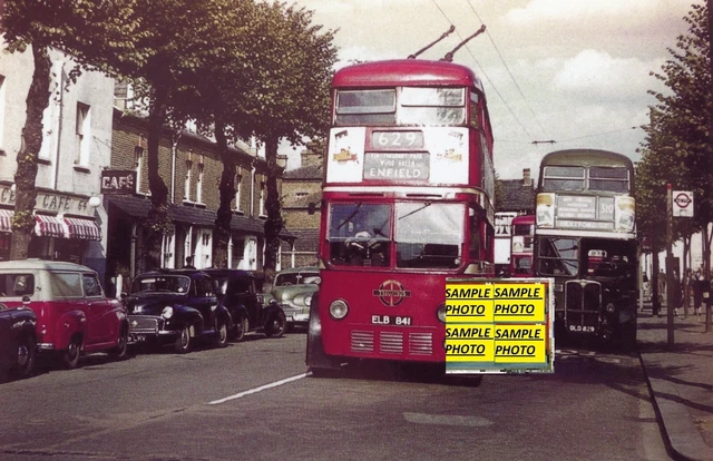 LONDON TRANSPORT COLOUR Bus Photograph-Trolleybus 841+RT 4792 Route 629 ...