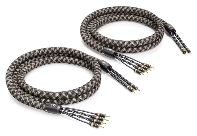 🟩 4,0M VIABLUE SC-6 Air Silver Bi-Wire T8 Banana Speaker Cable 1Paar 🟩 ...