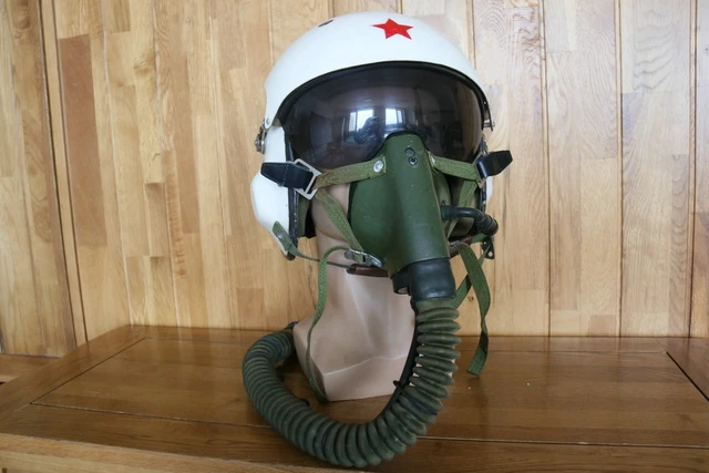 RARE EARLY MIG Fighter Pilot Flying Helmet Zh-1A(Gray Sunvisor), Oxygen ...