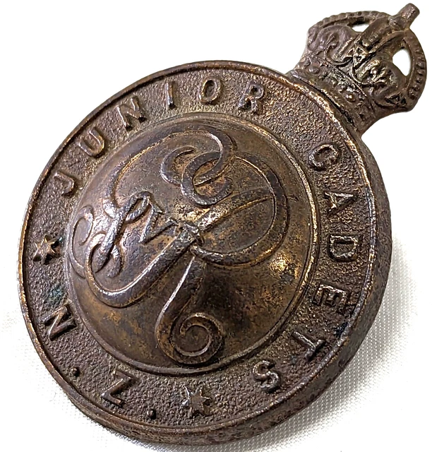 WW1 - WW2 New Zealand Army Junior Cadets uniform cap badge $95.00 ...