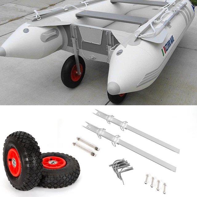300LBS BOAT DOLLY Transom Launching Wheels for Inflatable Aluminum ...