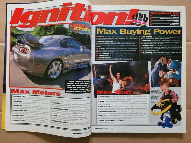 MAX POWER MAGAZINE jan january 1996 £10.75 - PicClick UK