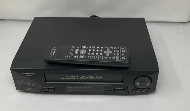 SHARP VC-A410U VCR 4 Head VHS Player Video Cassette Recorder Tested w ...
