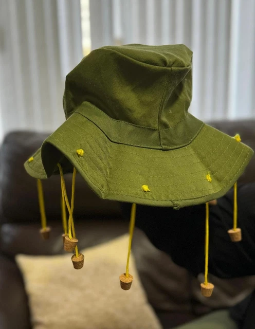 TRADITIONAL GREEN AUSTRALIAN Bushman Hat With Corks £8.99 - PicClick UK