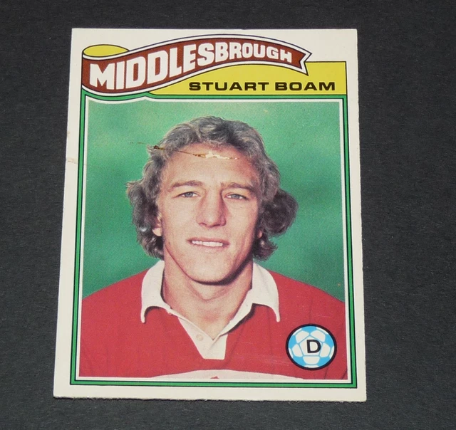 STUART BOAM MIDDLESBROUGH Boro Football Card 1978 Topps Orange Panini ...