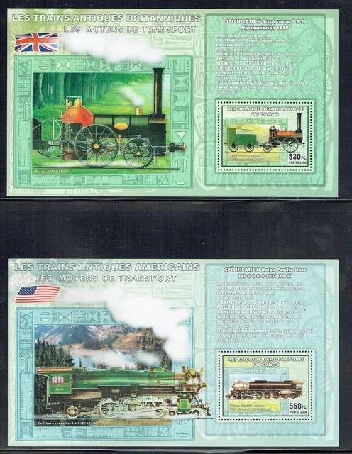 CONGO D.R. 2006 Railways Locomotives MS x 12 unmounted mint £6.50 ...