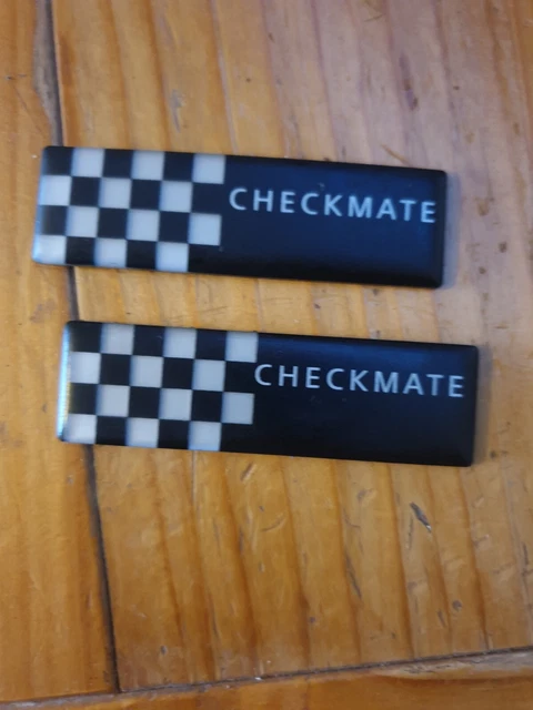 MINI BADGE VERRE Checkmate Emblème R53 Cooper S Authentique EUR 17,52 ...