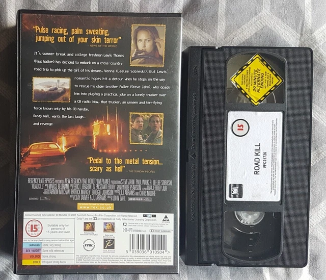 ROADKILL - AKA - JOYRIDE (VHS) BIG BOX - Paul Walker *inc. 29 mins ...